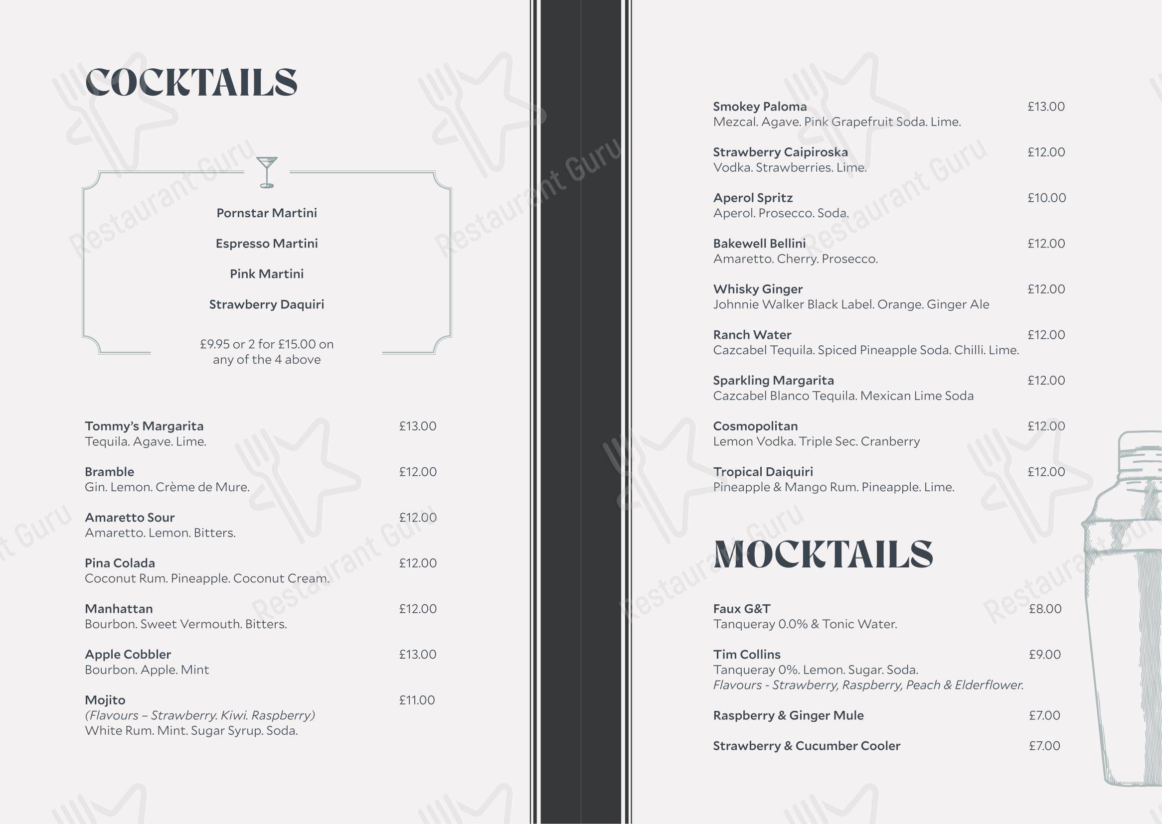 Menu at The Midland pub & bar, Morecambe