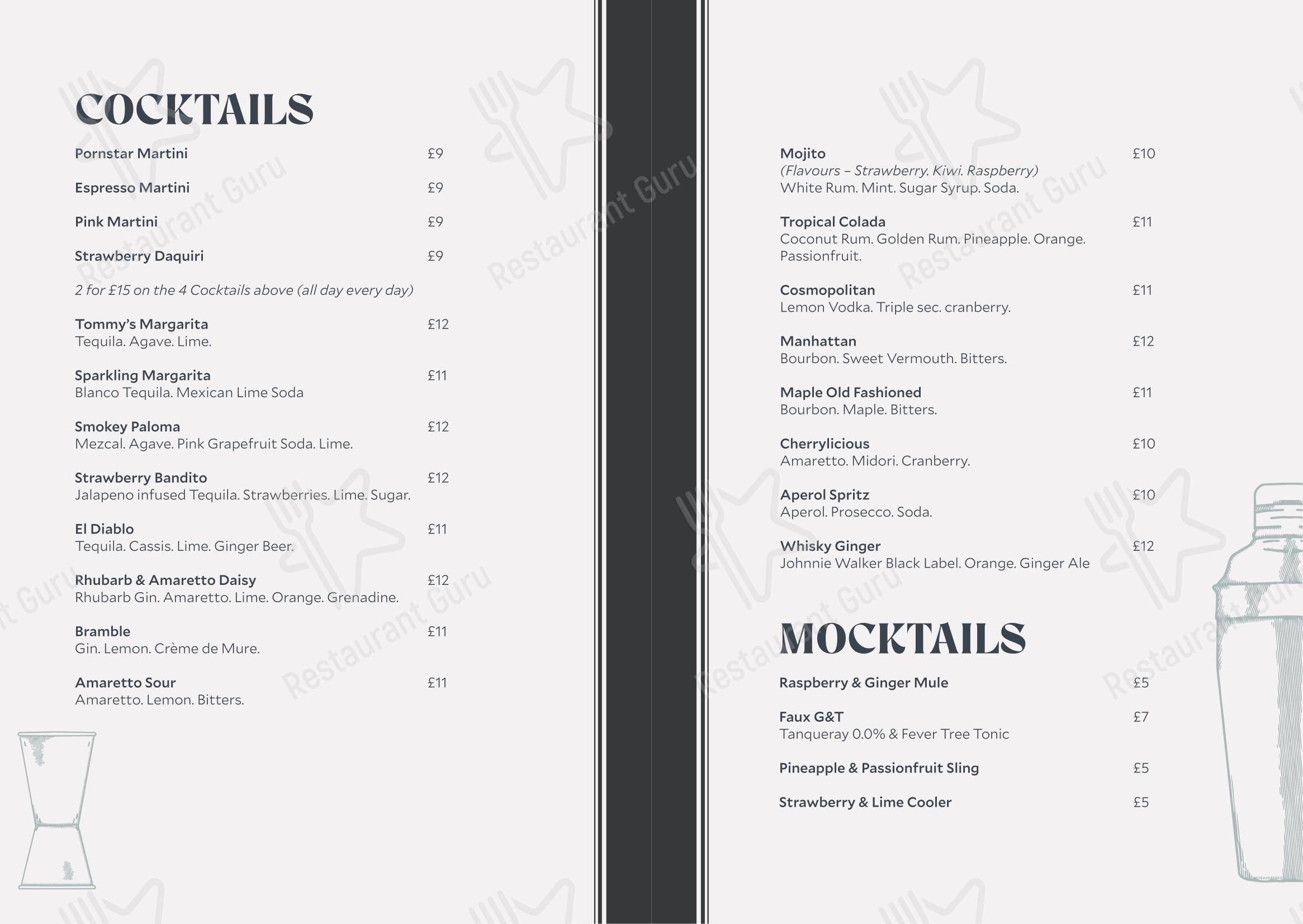 Menu at The Midland pub & bar, Morecambe