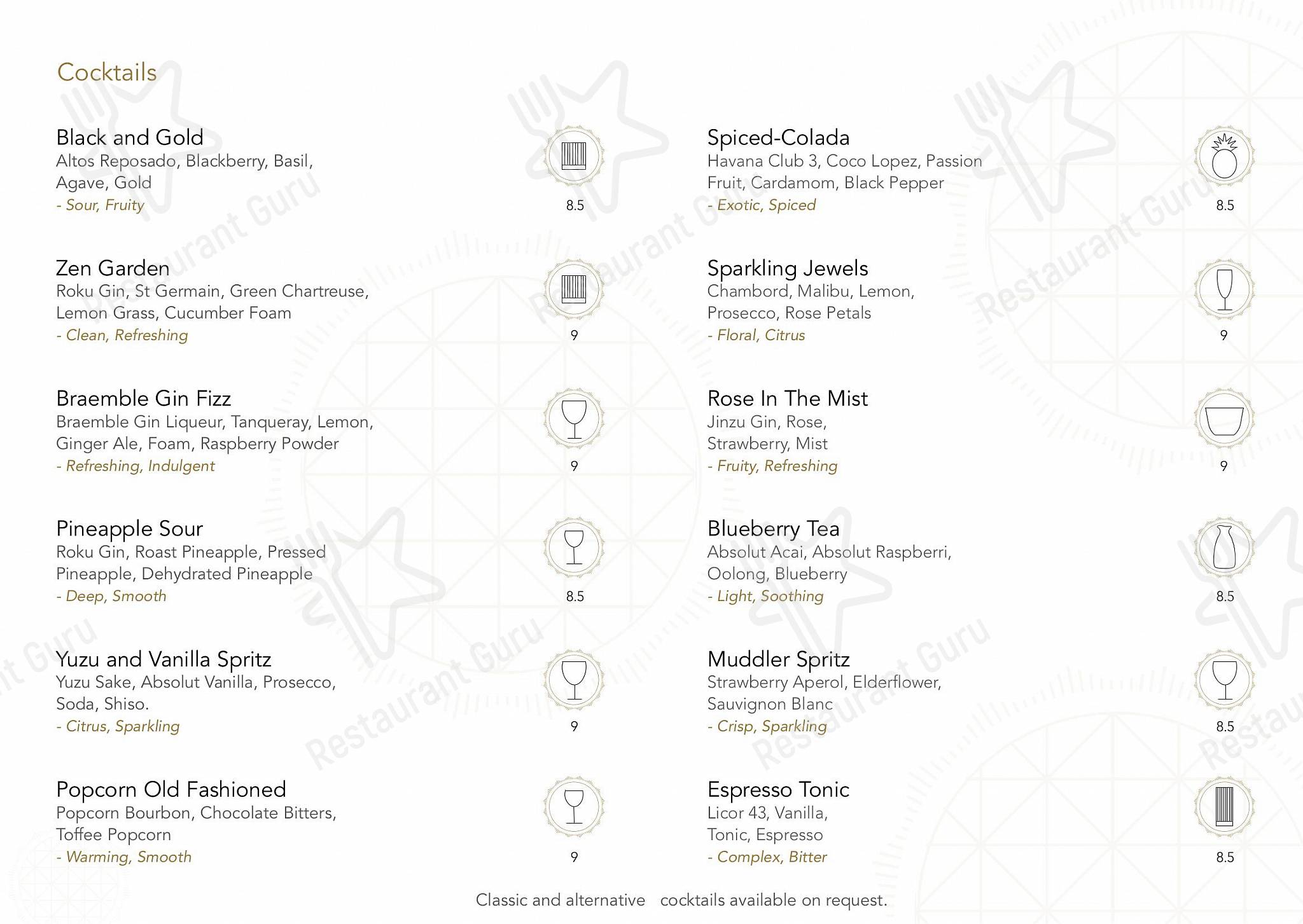 Menu at The Muddler restaurant, Newcastle upon Tyne