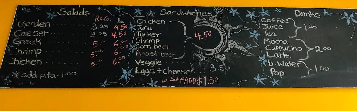 Menu au The New Cairo Café, Burnaby
