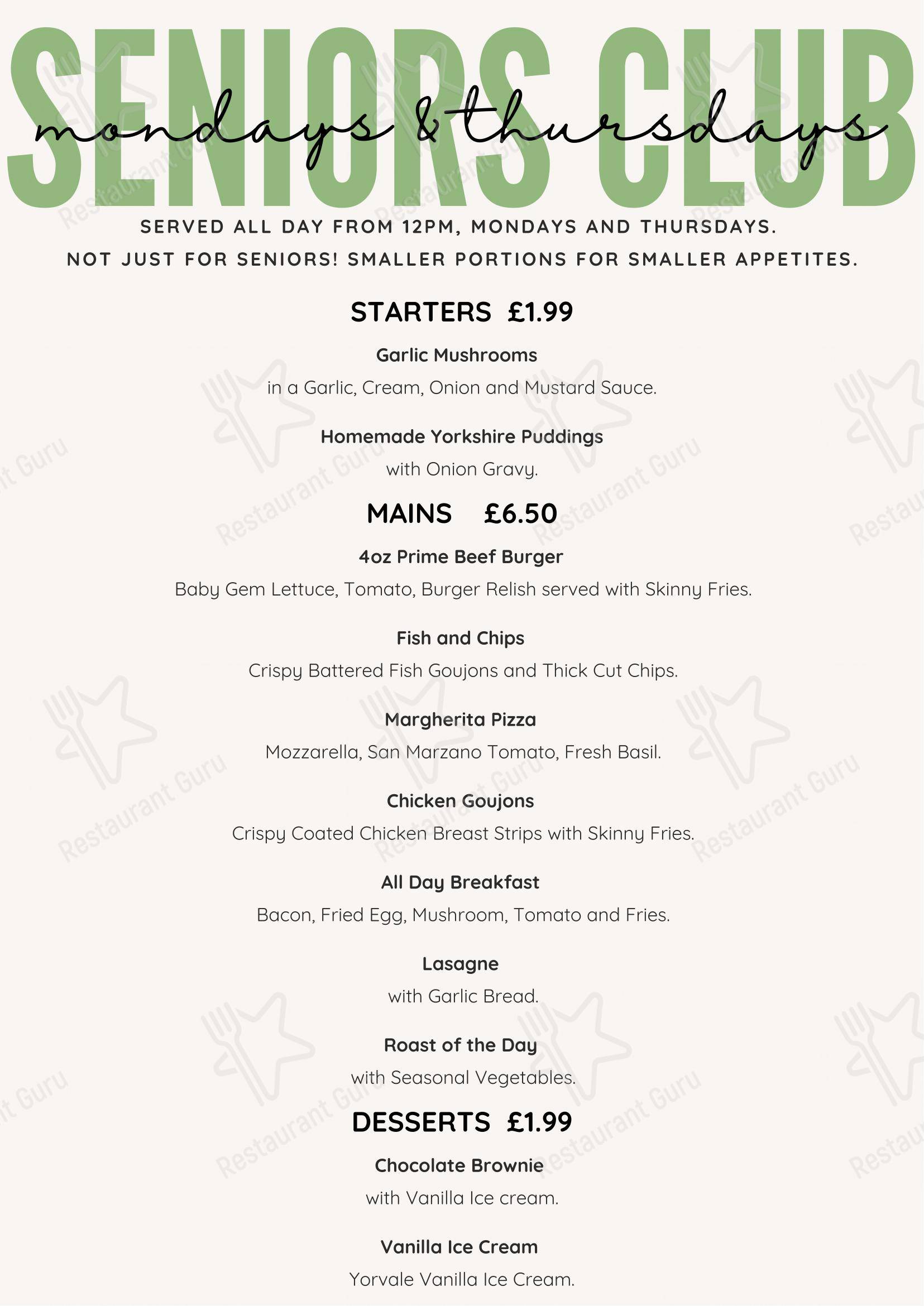 Menu at The New Inn pub & bar, Veryan, Century Ln