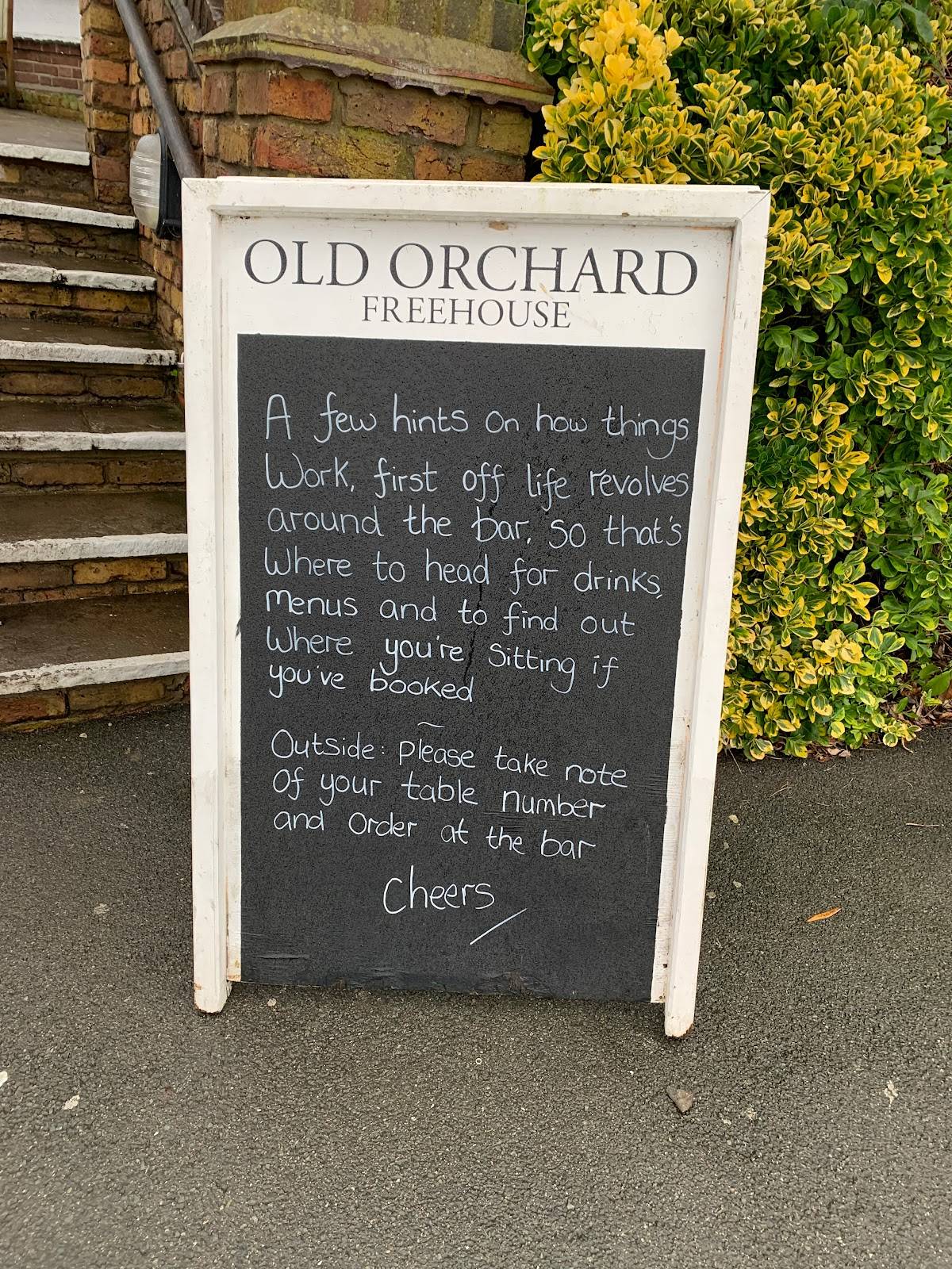Menu at The Old Orchard pub & bar, Ruislip