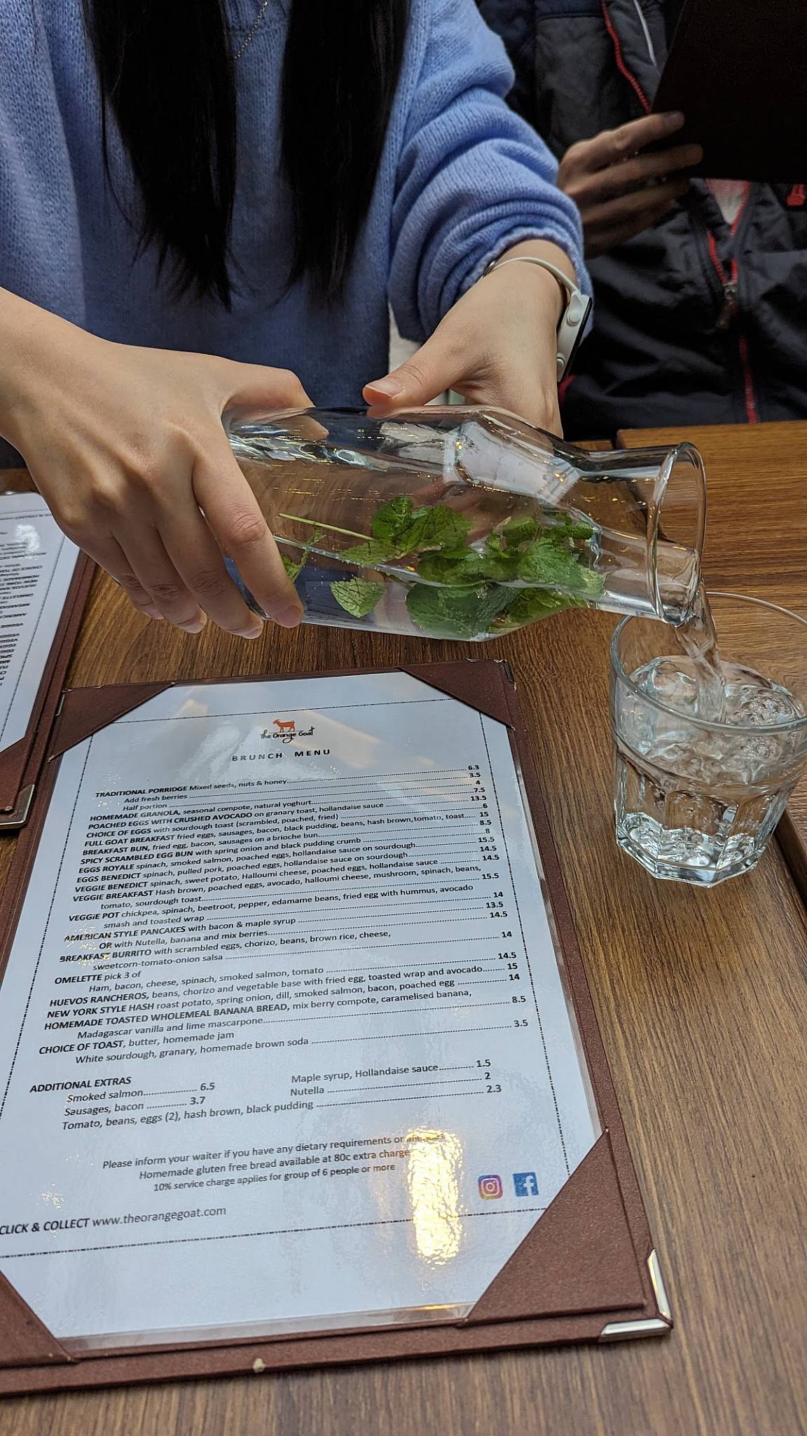 Menu at The Orange Goat - Killester cafe, Dublin