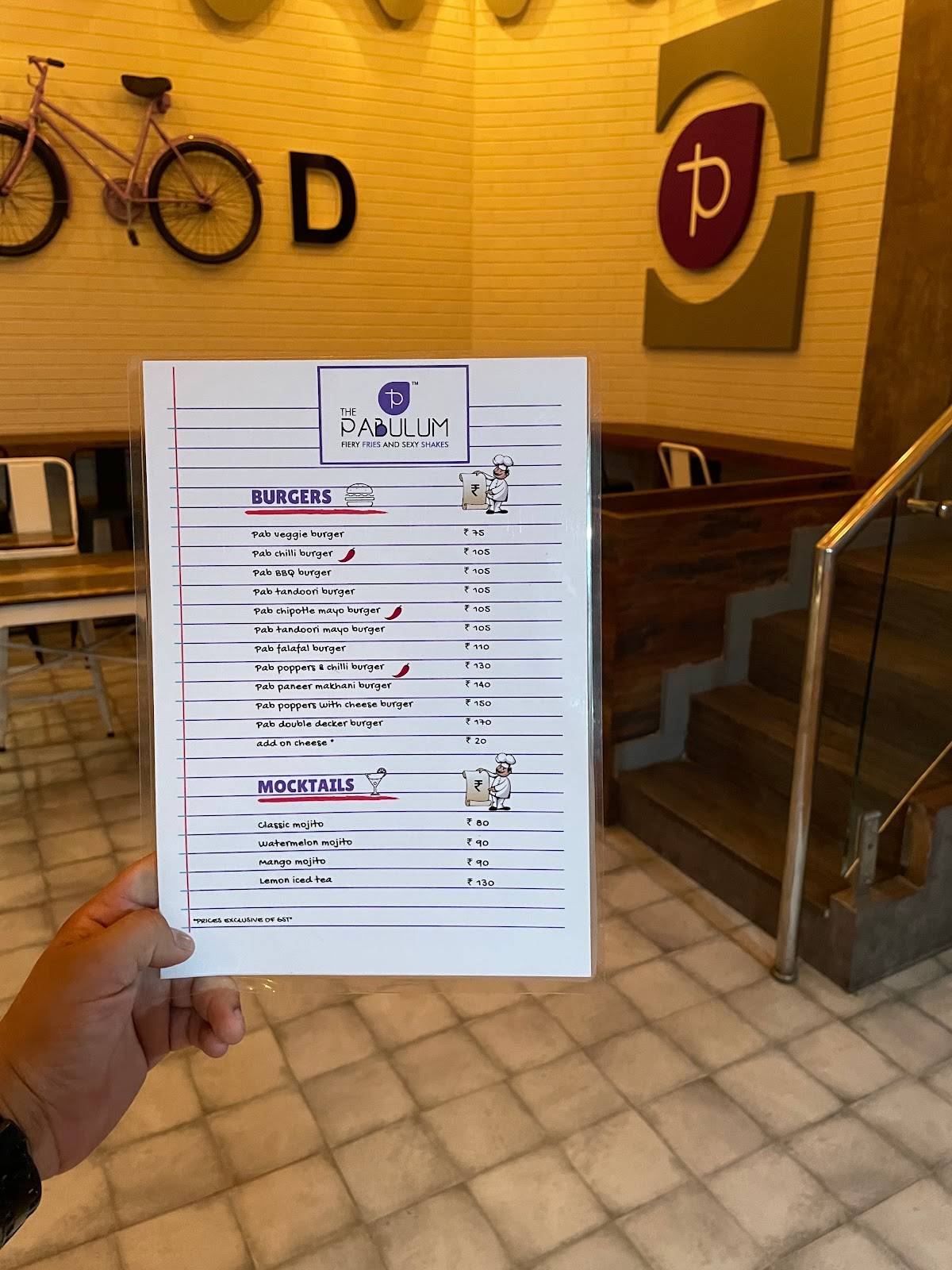 Menu at The Pabulum, Kota