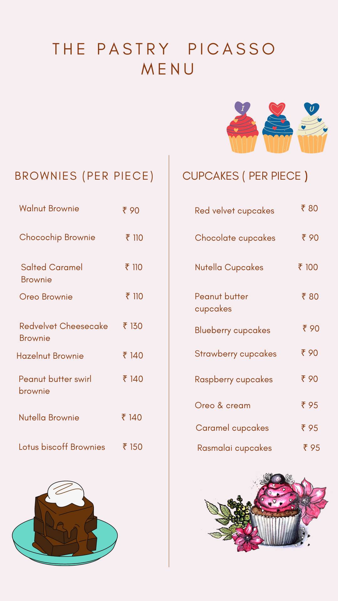Menu at The Pastry Picasso, Hyderabad