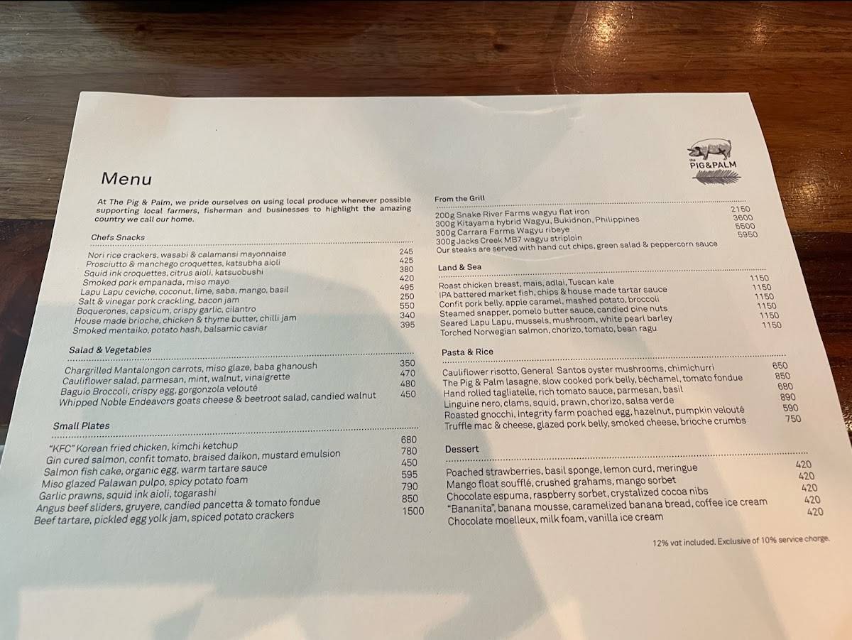 The pig menu store