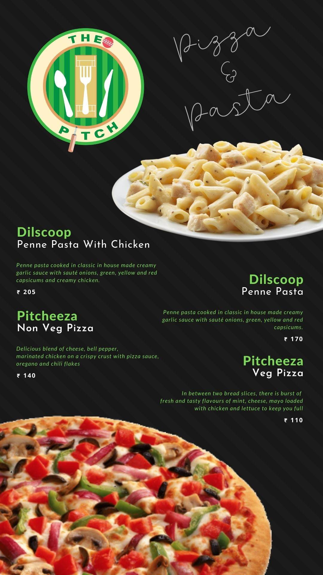 Menu at The Pitch, Thane