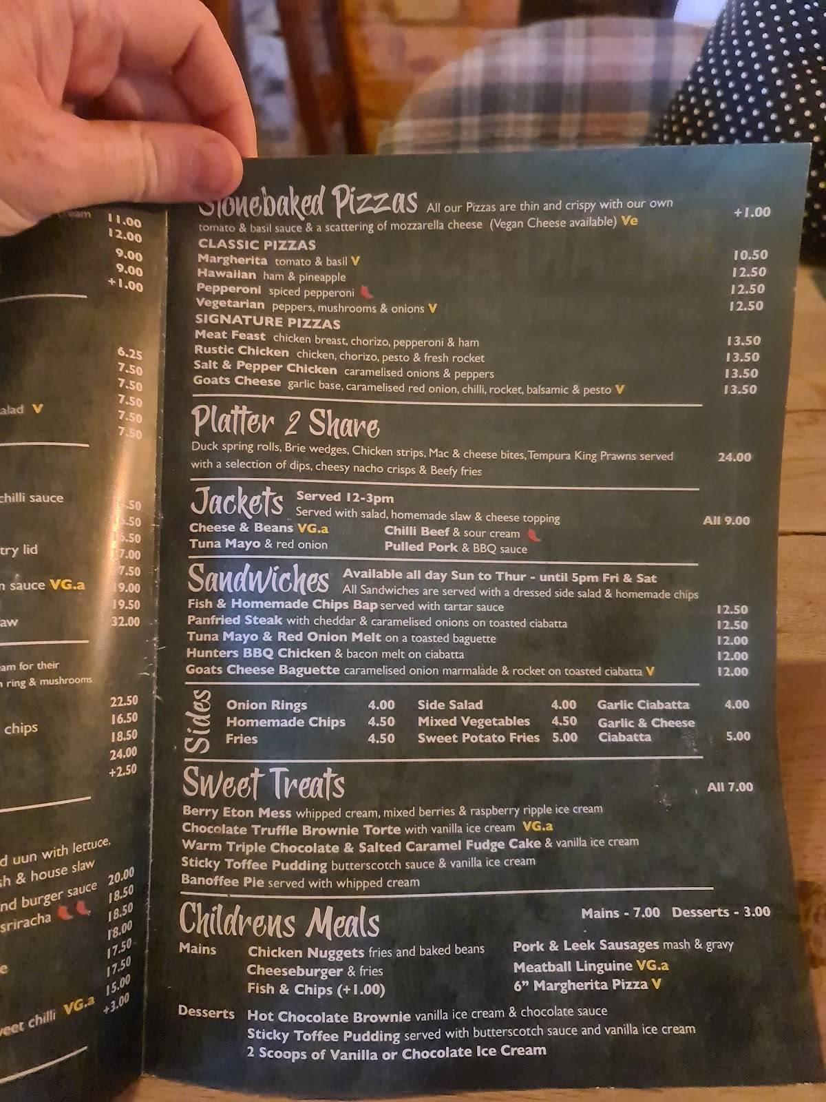 Menu at The Plough Inn pub & bar, Saint Asaph