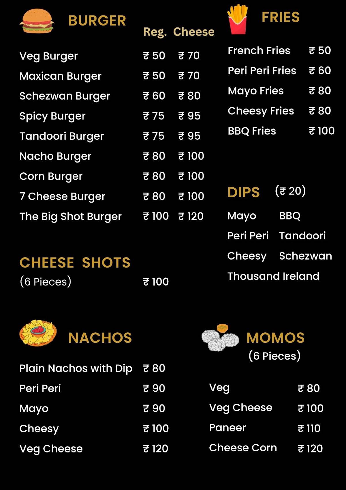 Menu at The Potato Cafe, Ahmedabad, Shop no 3