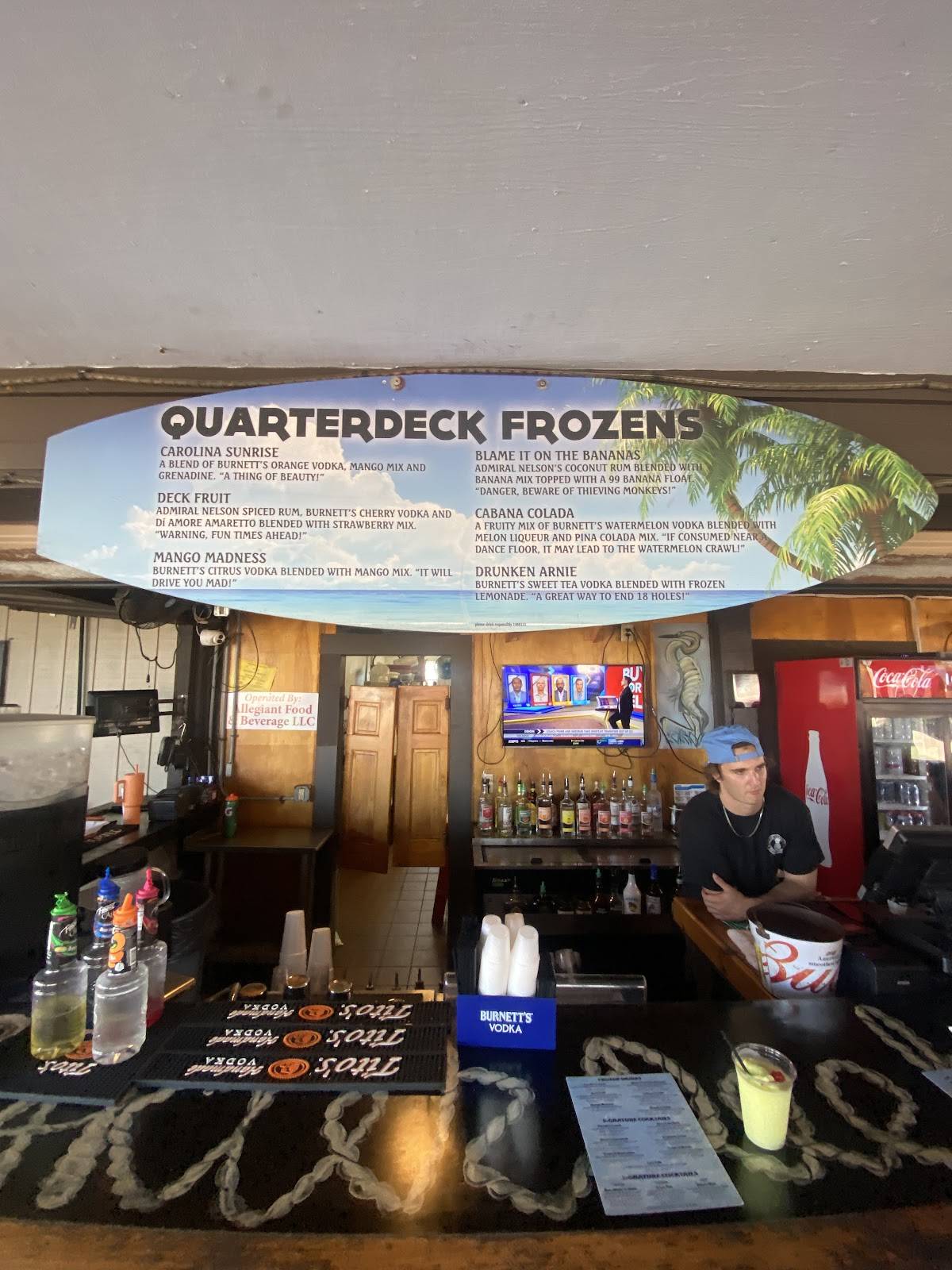 Menu at The Quarter Deck pub & bar, Myrtle Beach