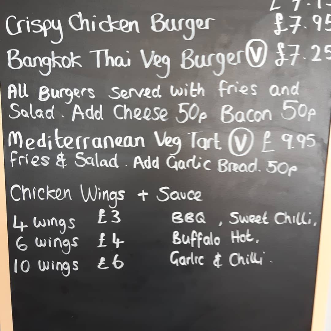 Menu at The Quayside restaurant, Stourport-on-Severn