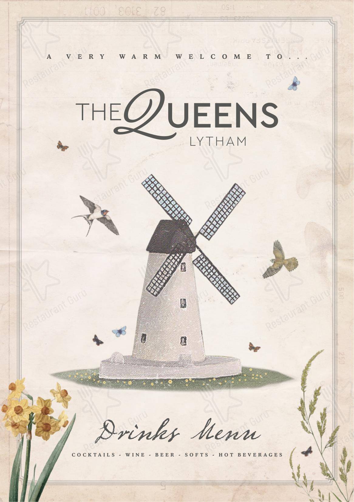Menu at The Queens Hotel pub & bar, Lytham Saint Annes