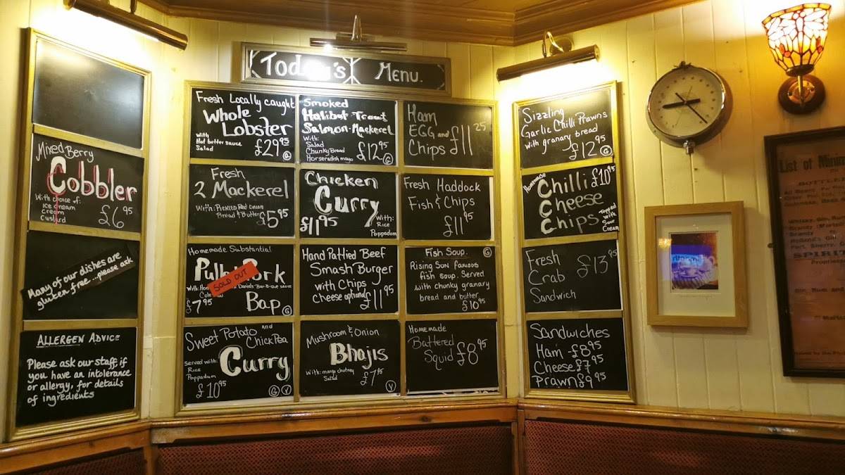 Menu at The Rising Sun pub & bar, Kingsand