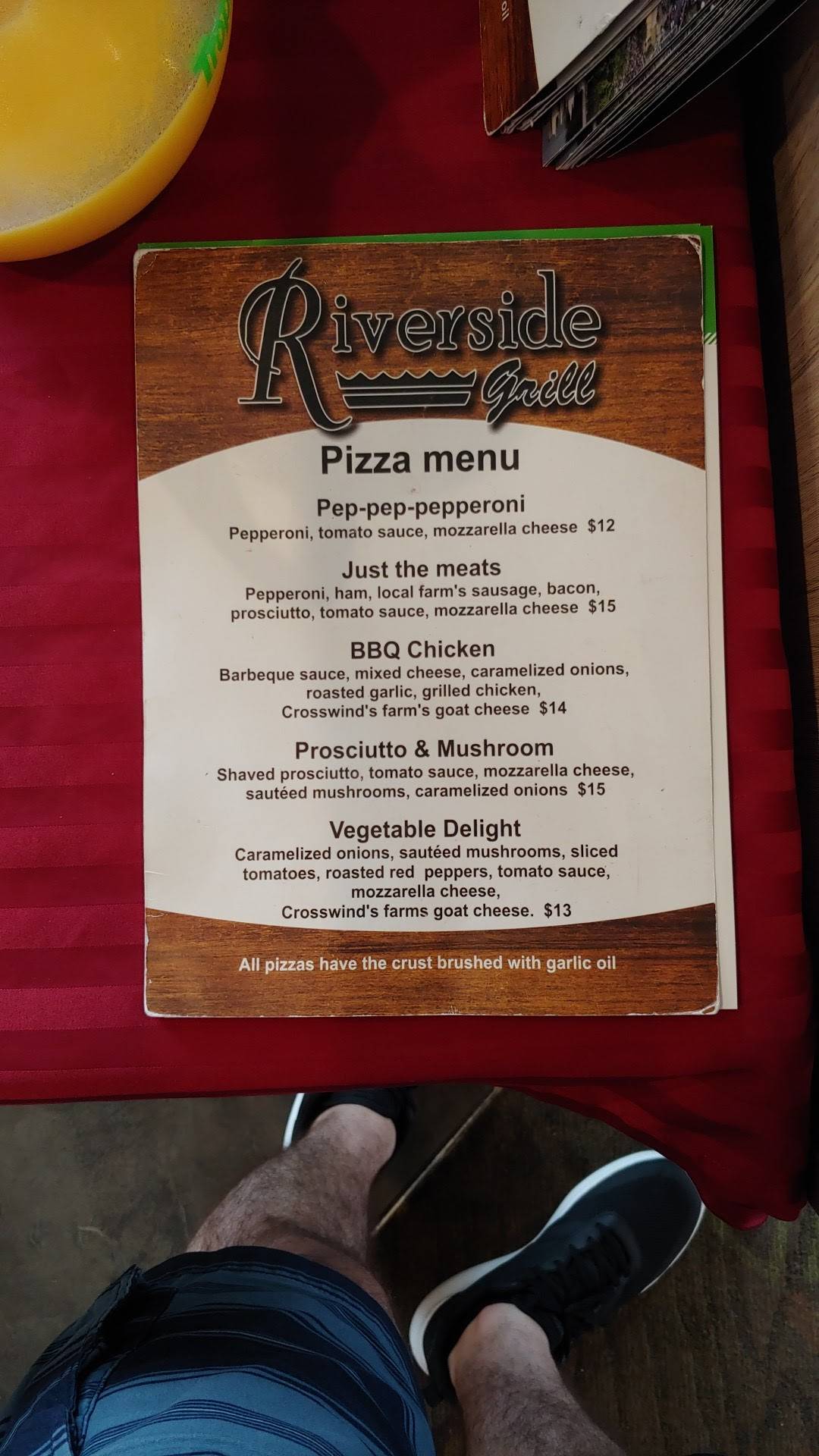 Menu at The Riverside Grill & Gazebo restaurant, Peterborough