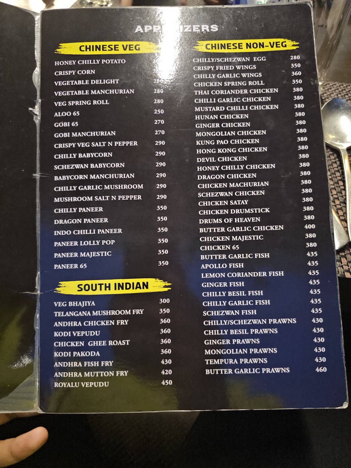 Menu at The Scam Bar & Kitchen, India, 4th Floor