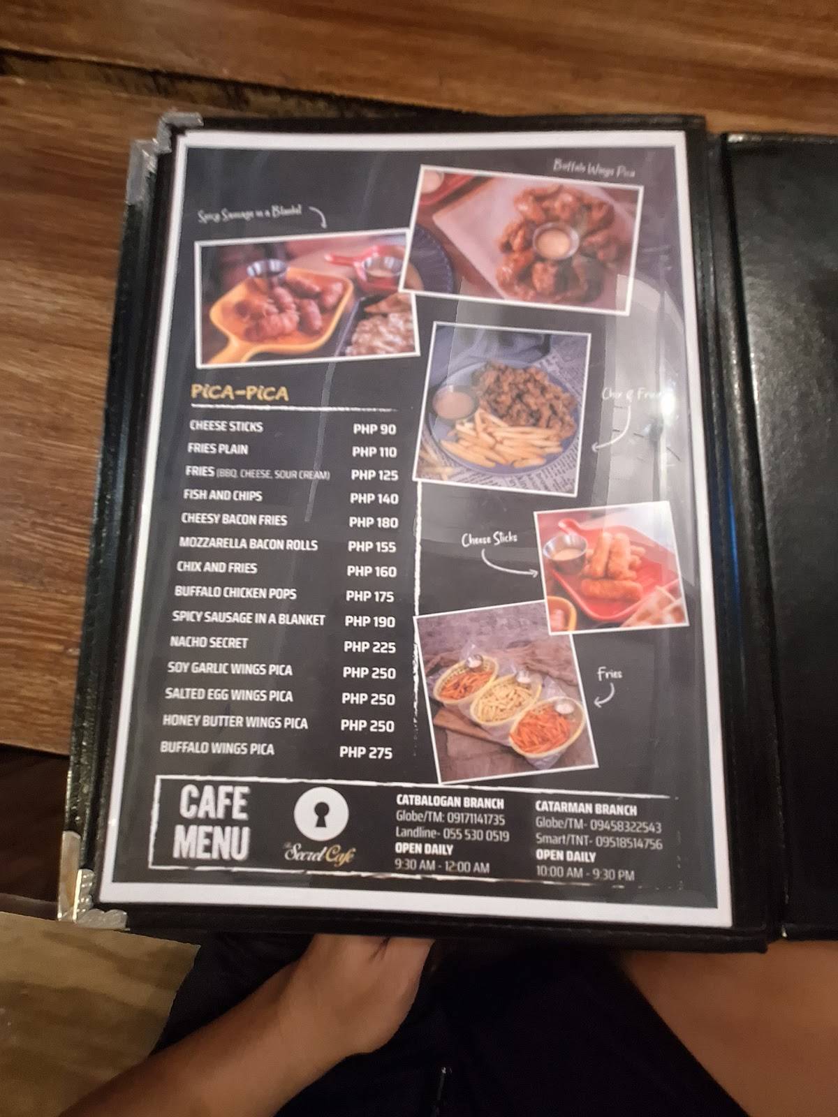 Menu at The Secret Cafe, Catbalogan City, QVCJ+MXM