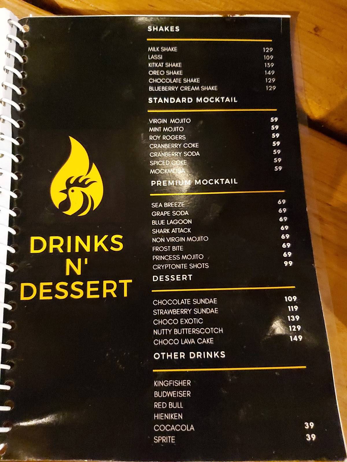 Menu at The Serial Griller, Agartala