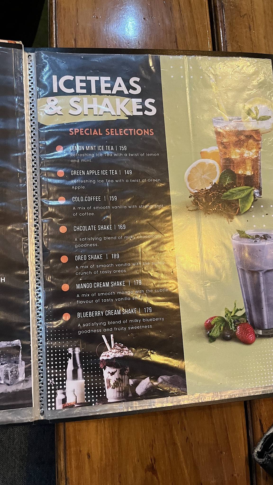 Menu at The Serial Griller, Agartala
