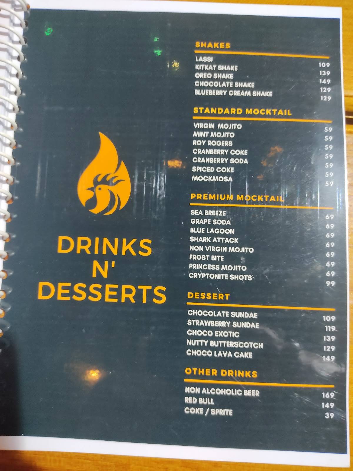 Menu at The Serial Griller, Agartala