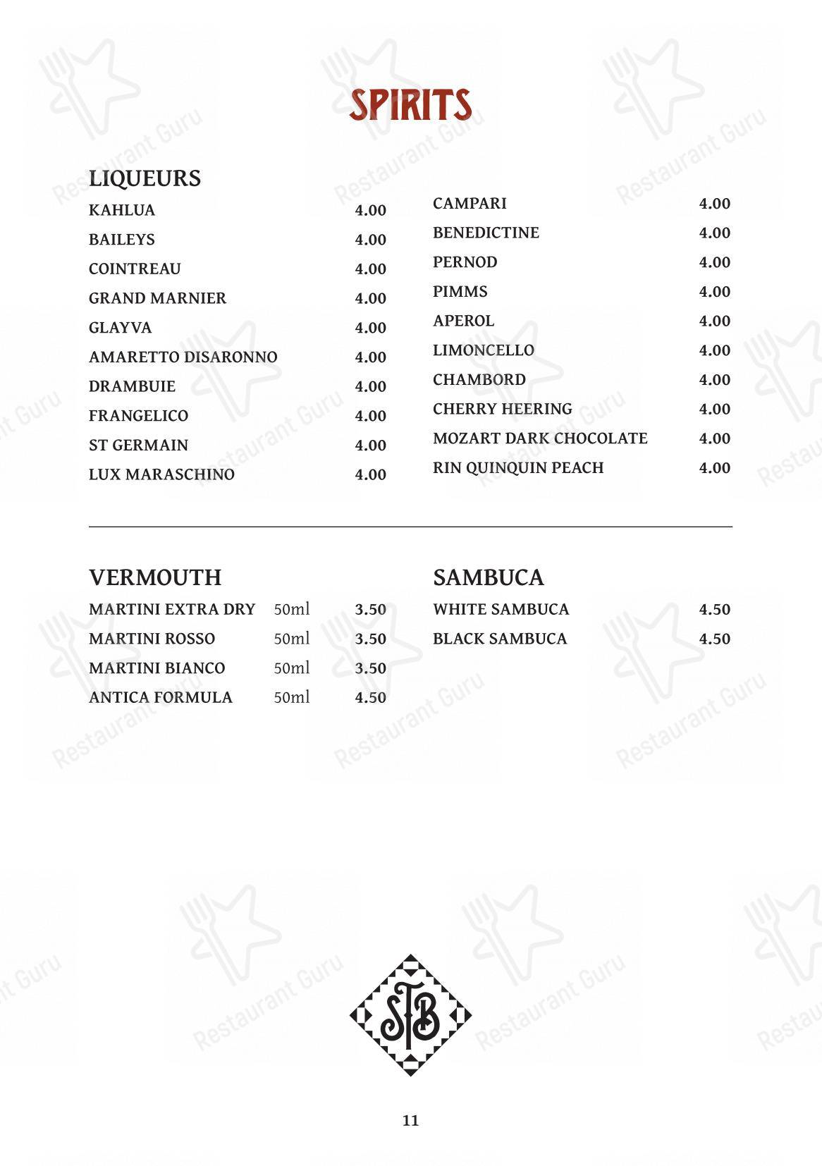Menu at The Spanish Butcher Edinburgh steakhouse, Edinburgh
