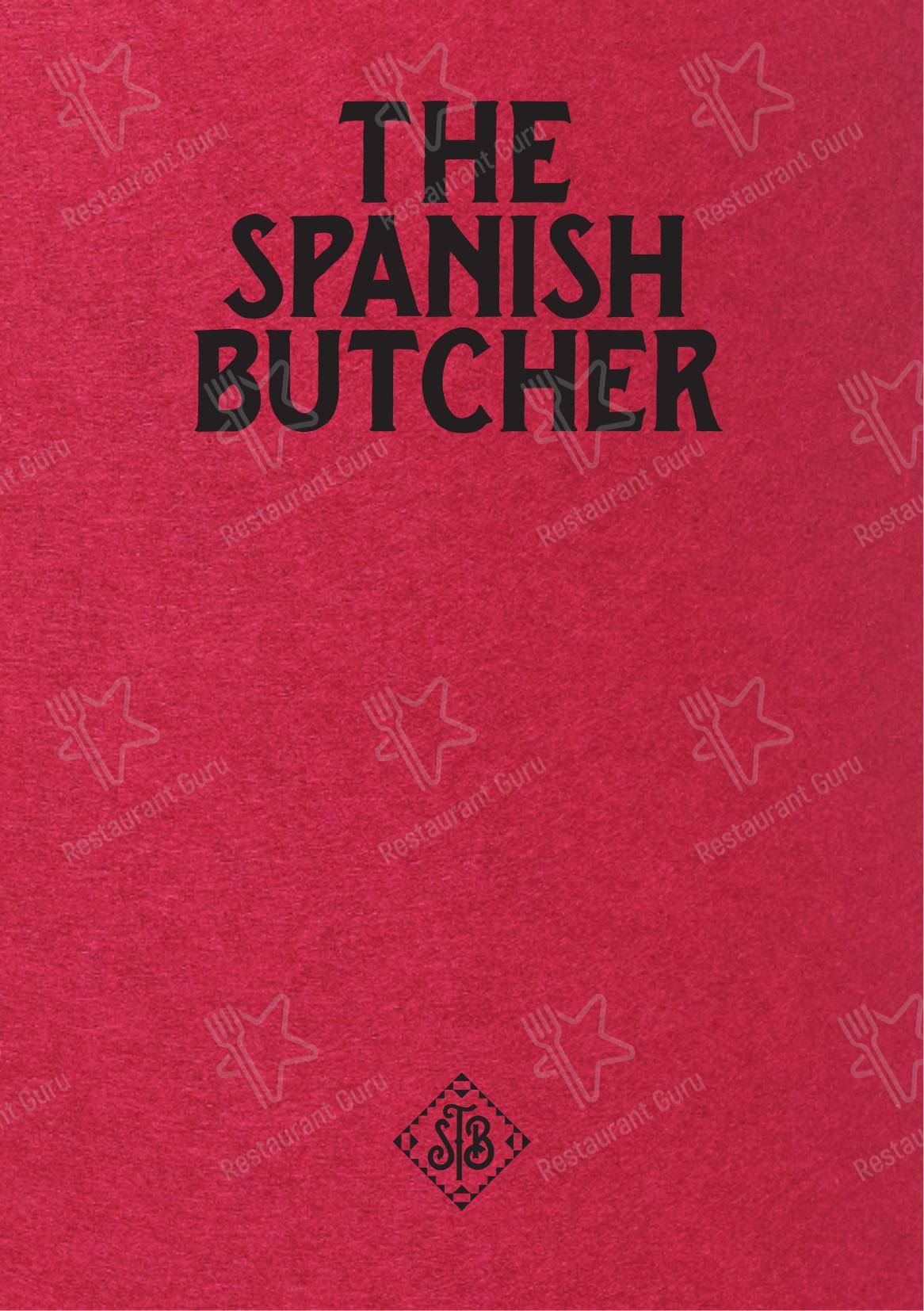 Menu at The Spanish Butcher Edinburgh steakhouse, Edinburgh