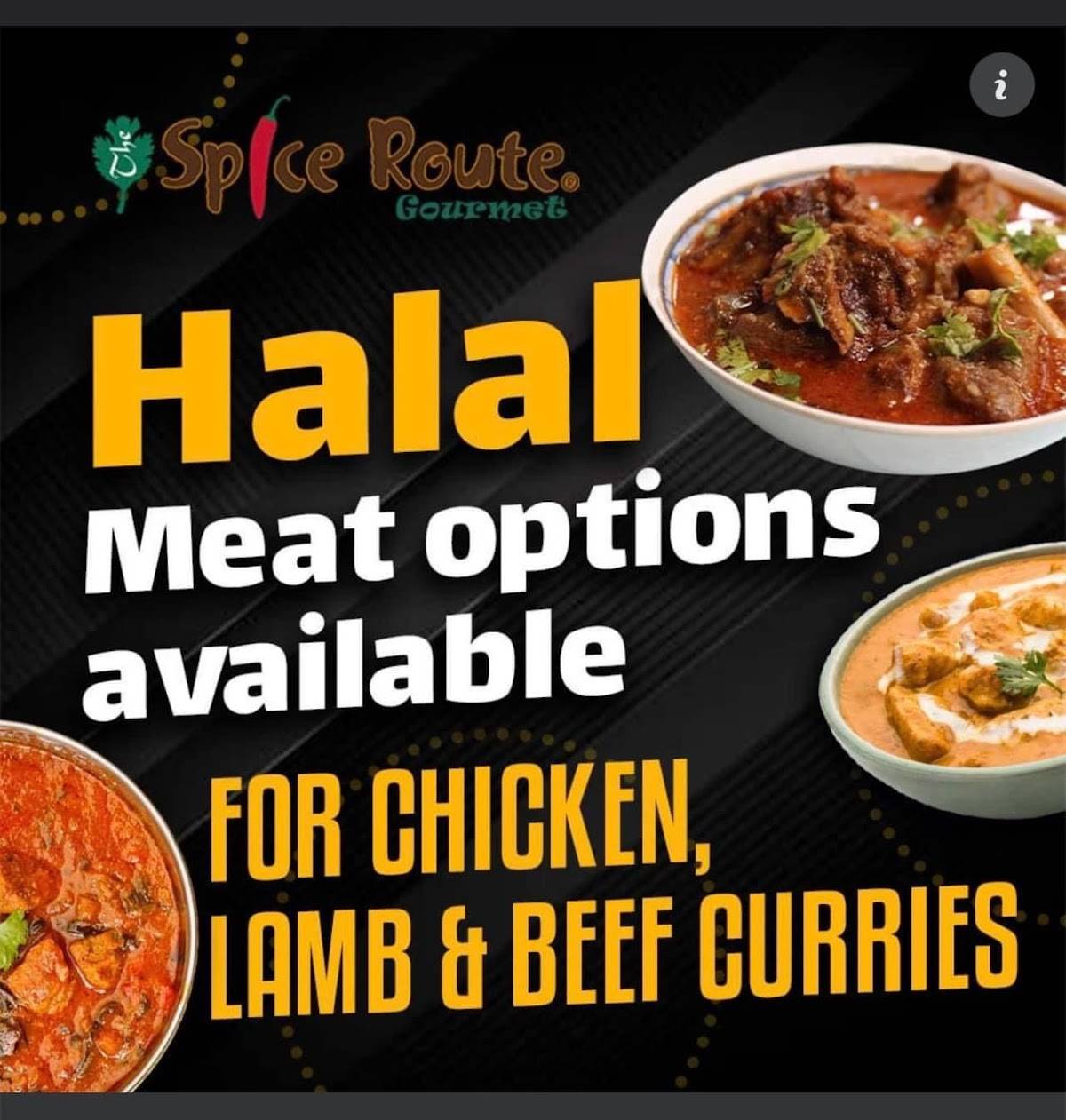 Menu at The Spice Route Gourmet restaurant, Rockhampton City