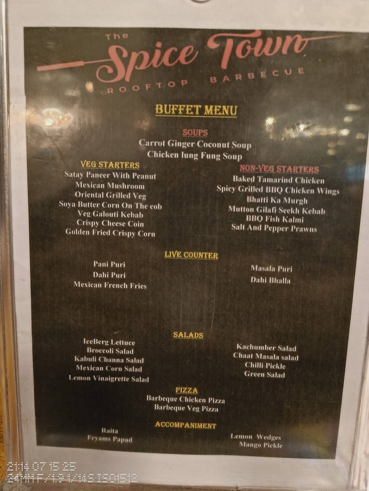 Menu at The Spice Town, Bengaluru
