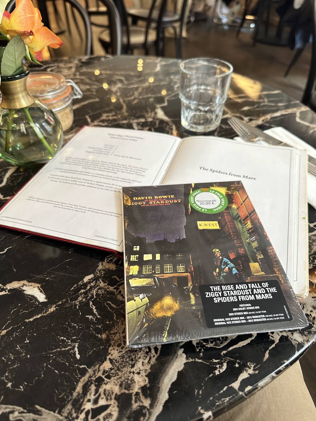 Menu at The Starman pub & bar, London, 15 Heddon St