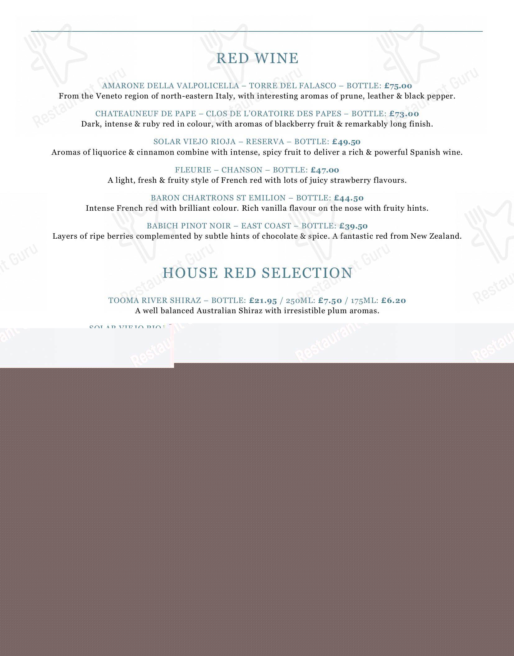 Menu at The Tartar Frigate pub & bar, Broadstairs