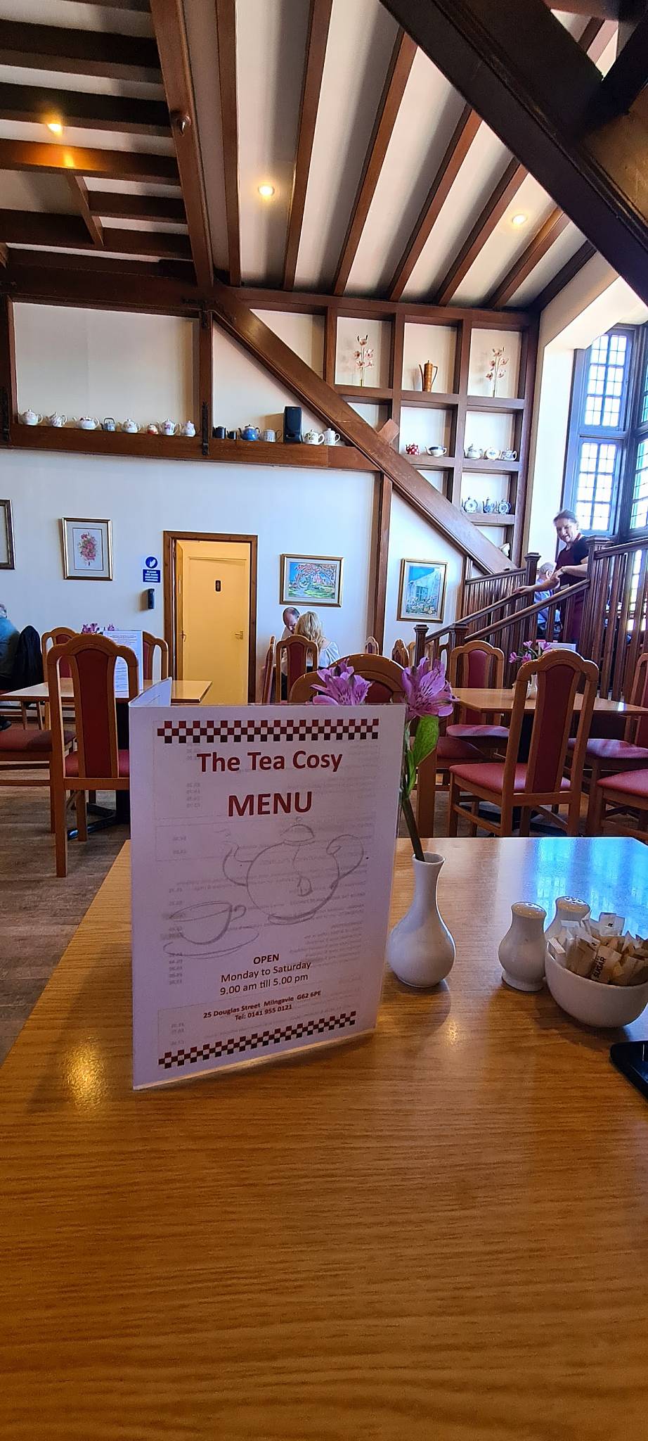 Menu at The Tea Cosy cafe, Milngavie, 25 Douglas St