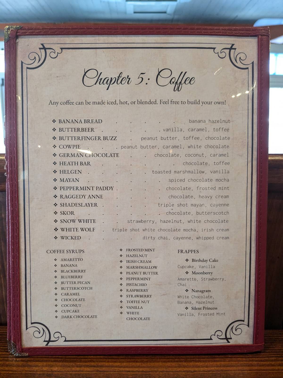 Menu at The Tilted Windmill - An Eclectic Cafe, Brenham
