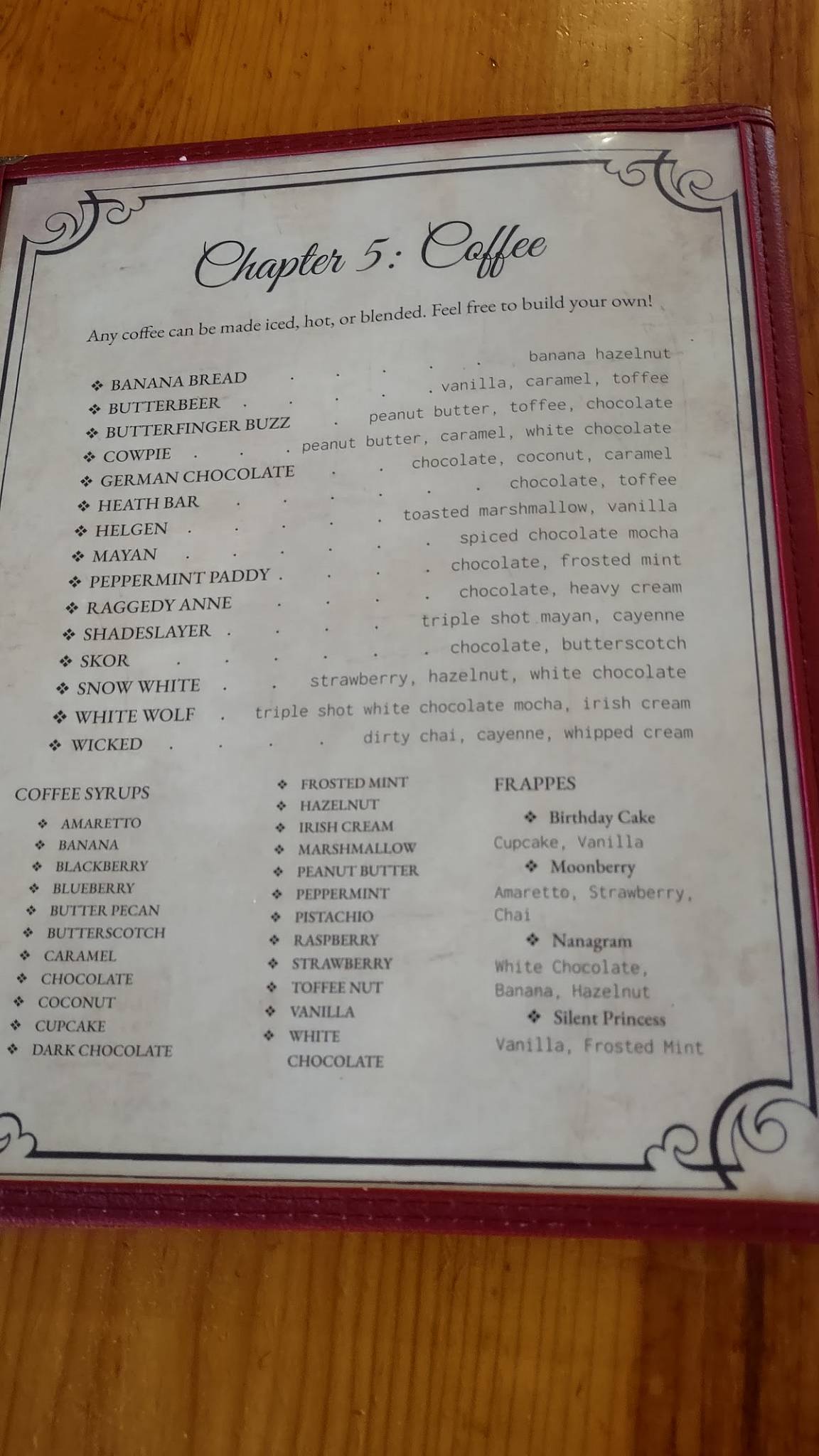 Menu at The Tilted Windmill - An Eclectic Cafe, Brenham