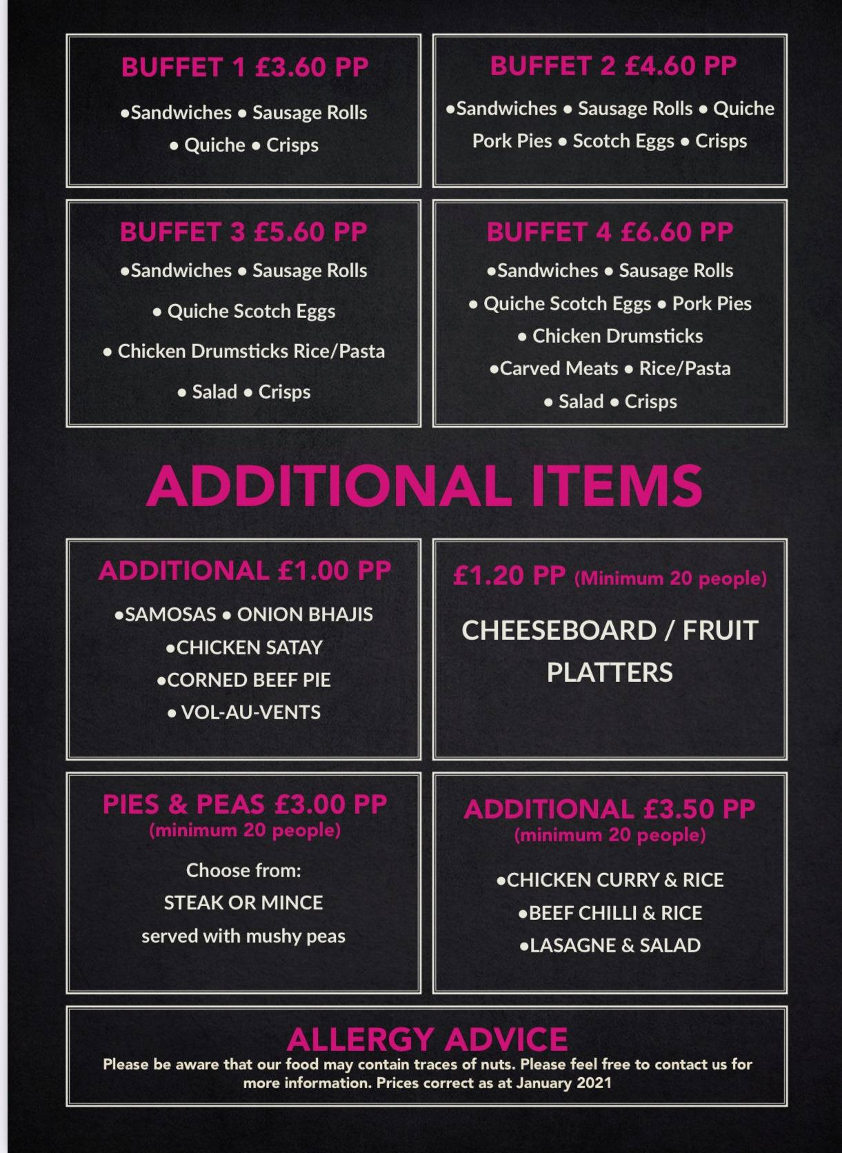 Menu at The Tuck In Cafe Billingham, Billingham
