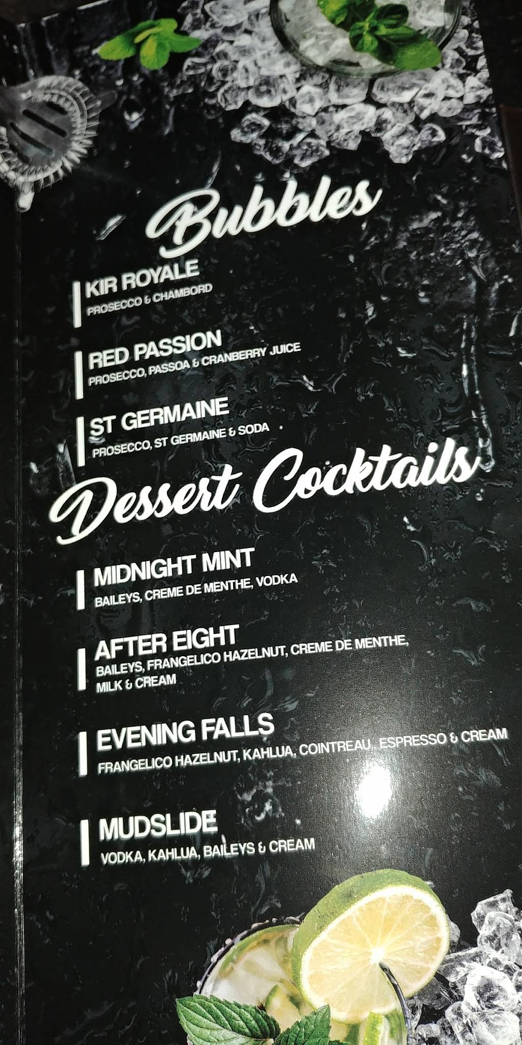 Menu at The Village Inn pub & bar, Sandhurst