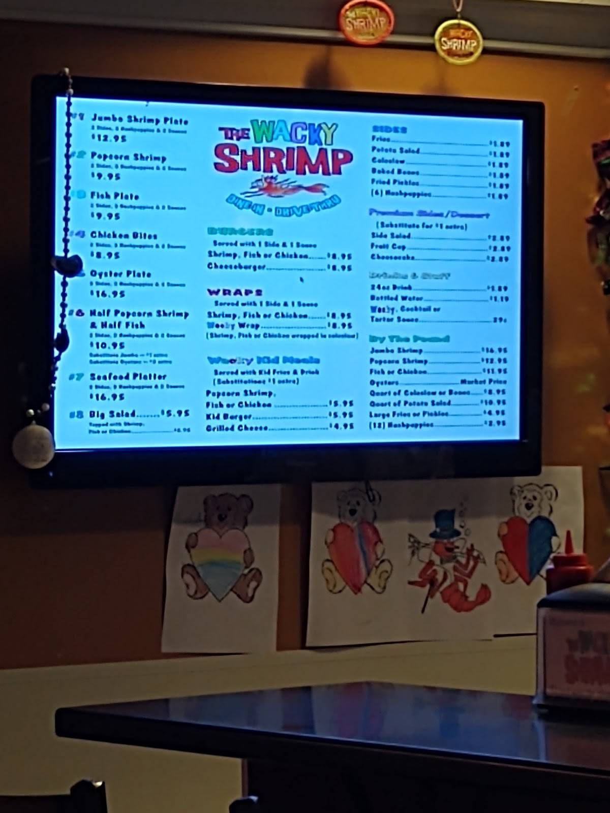 Menu at The Wacky Shrimp fast food, Daphne