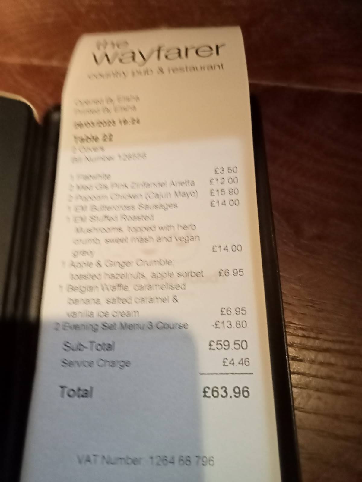Menu at The Wayfarer pub & bar, Stone
