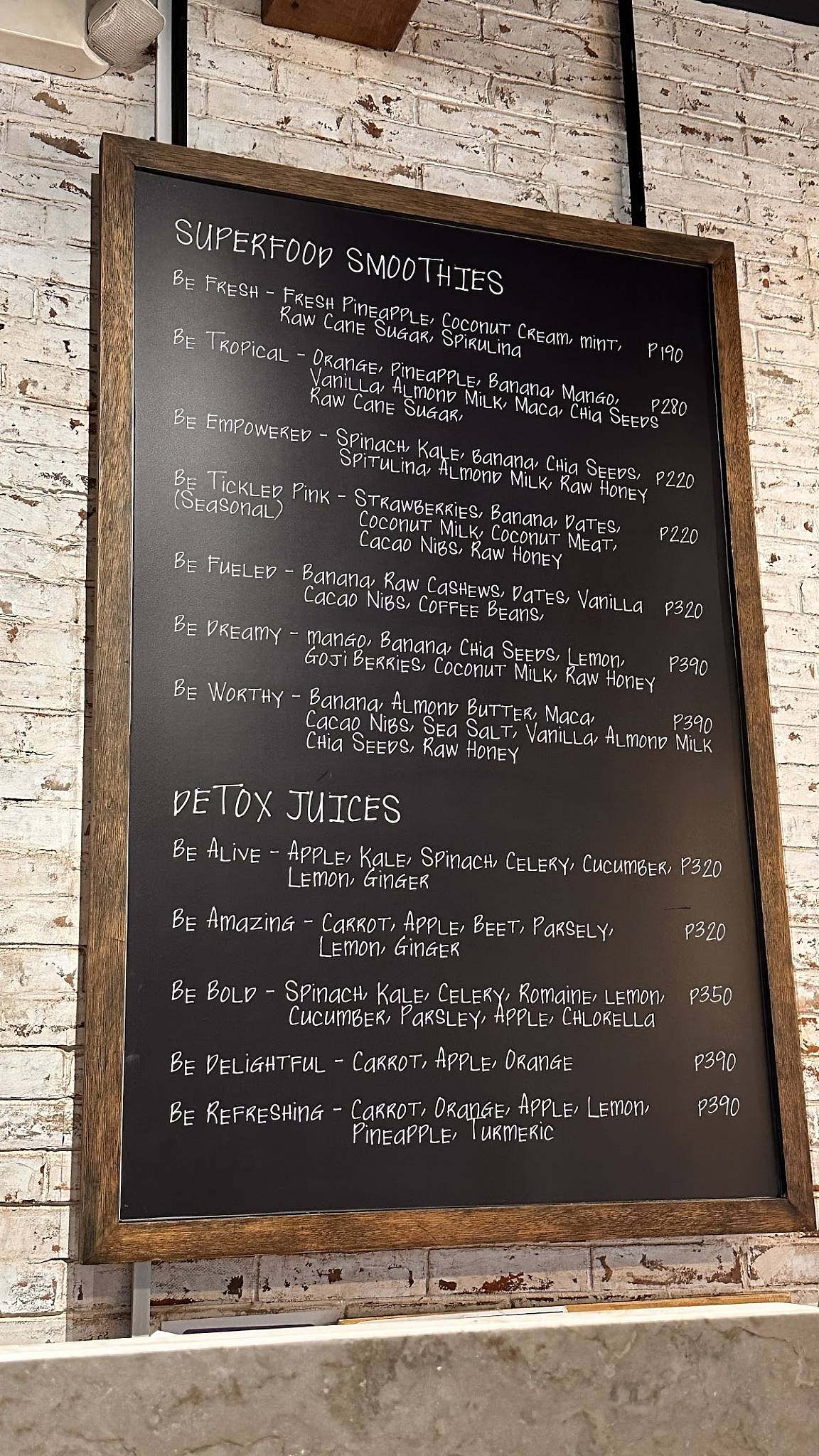 Menu at The Wholesome Table BGC restaurant, Taguig, Central Square