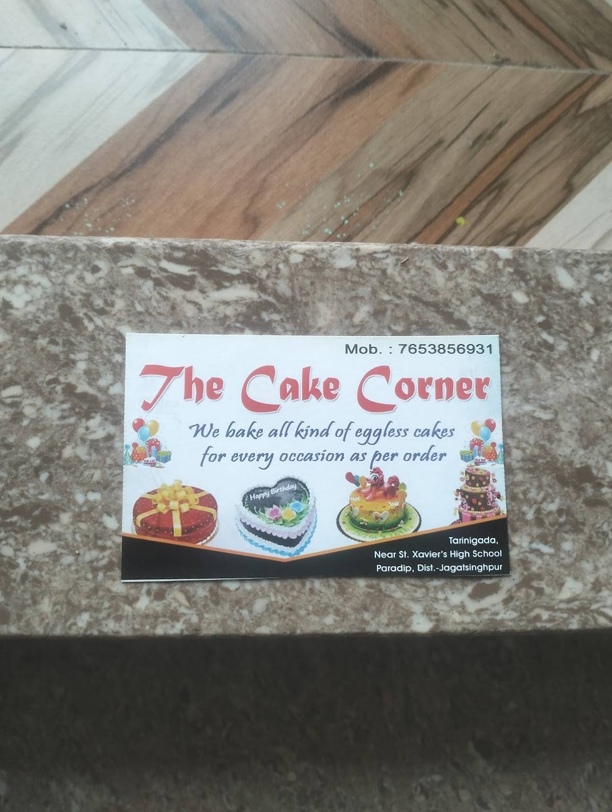 Menu at The cake corner, Paradeep