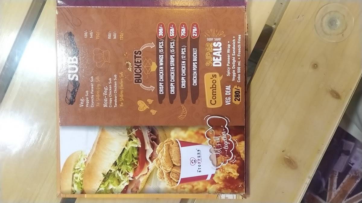 Menu at The stoffers, Moga
