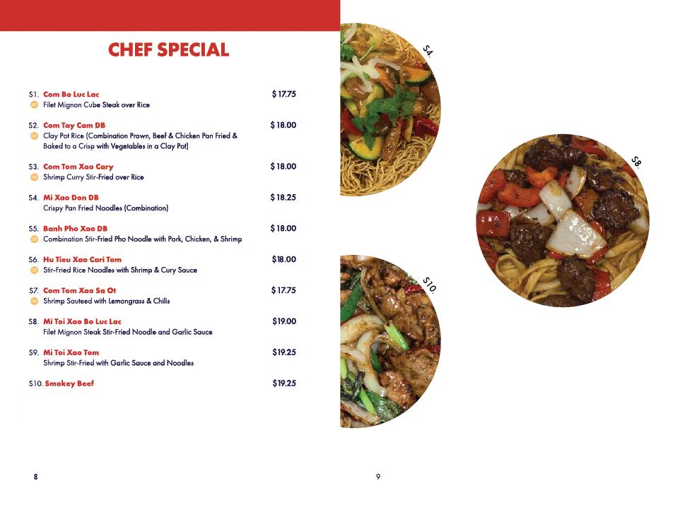 Menu at Thien- An Pho (House of Noodle) restaurant, Harrisonburg