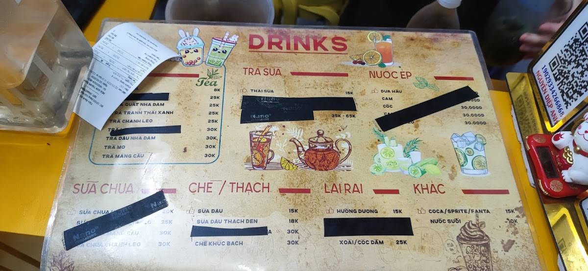 Menu at Tiệm bánh gối xá xíu restaurant, Hanoi, 101D3 P. Đặng Văn Ngữ