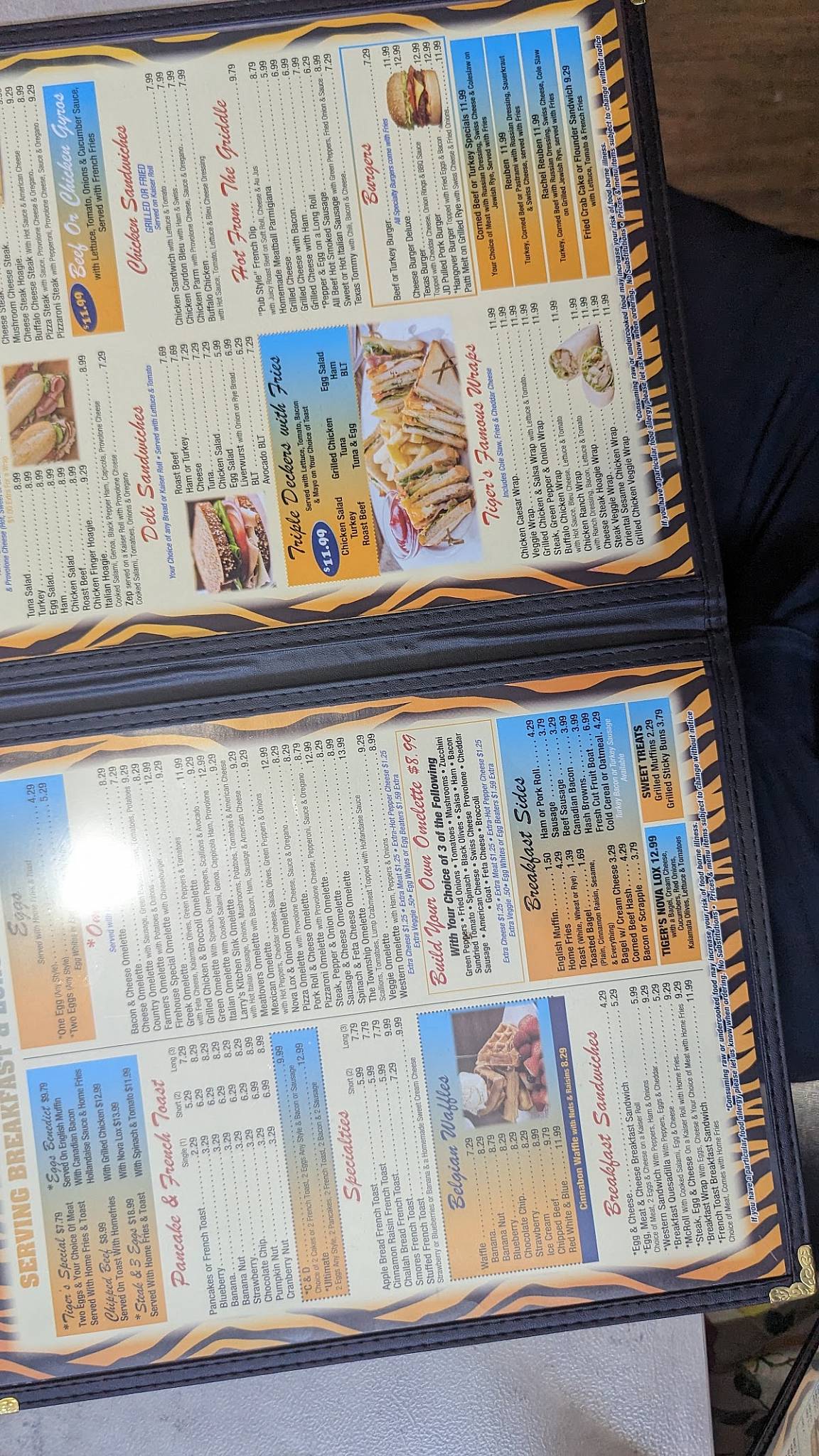 Menu at Tigers Family Restaurant, Lansdale