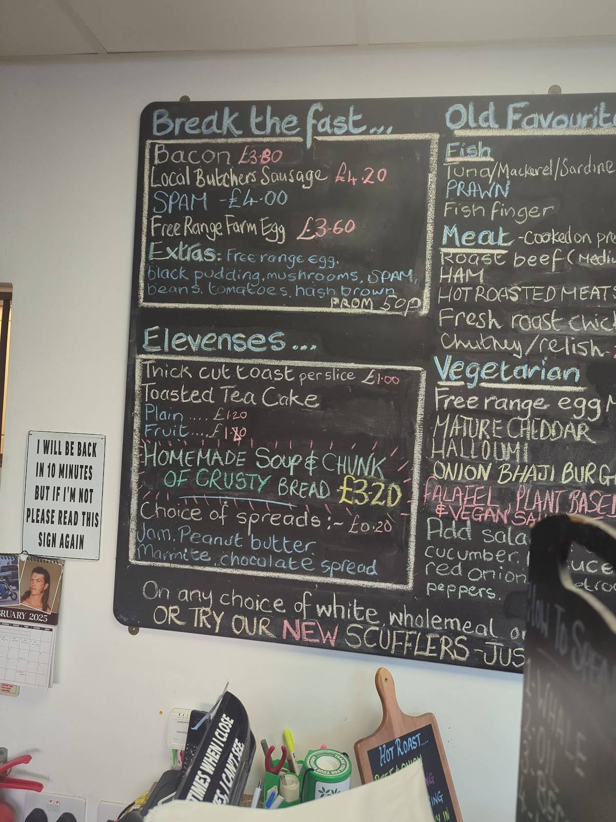 Menu at Tillybods Artisan Sandwich Bar, Wakefield