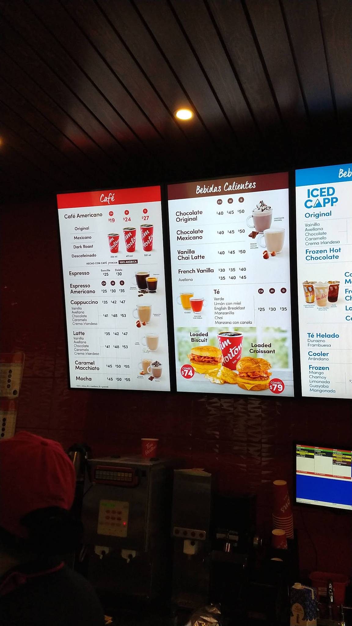 Carta del café Tim Hortons Pletórico, Monterrey, Carretera Nacional 100 ...