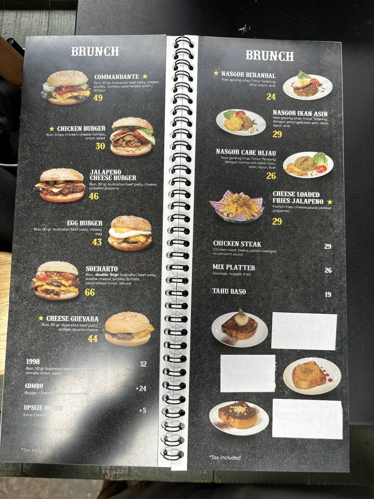 Menu at Timur Terasing, Malang