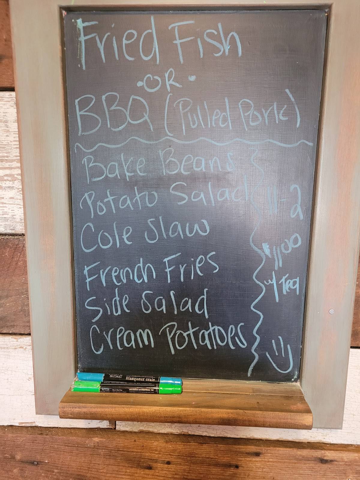 Menu at Tin Lizzie Cafe, West Point, US-45 ALT