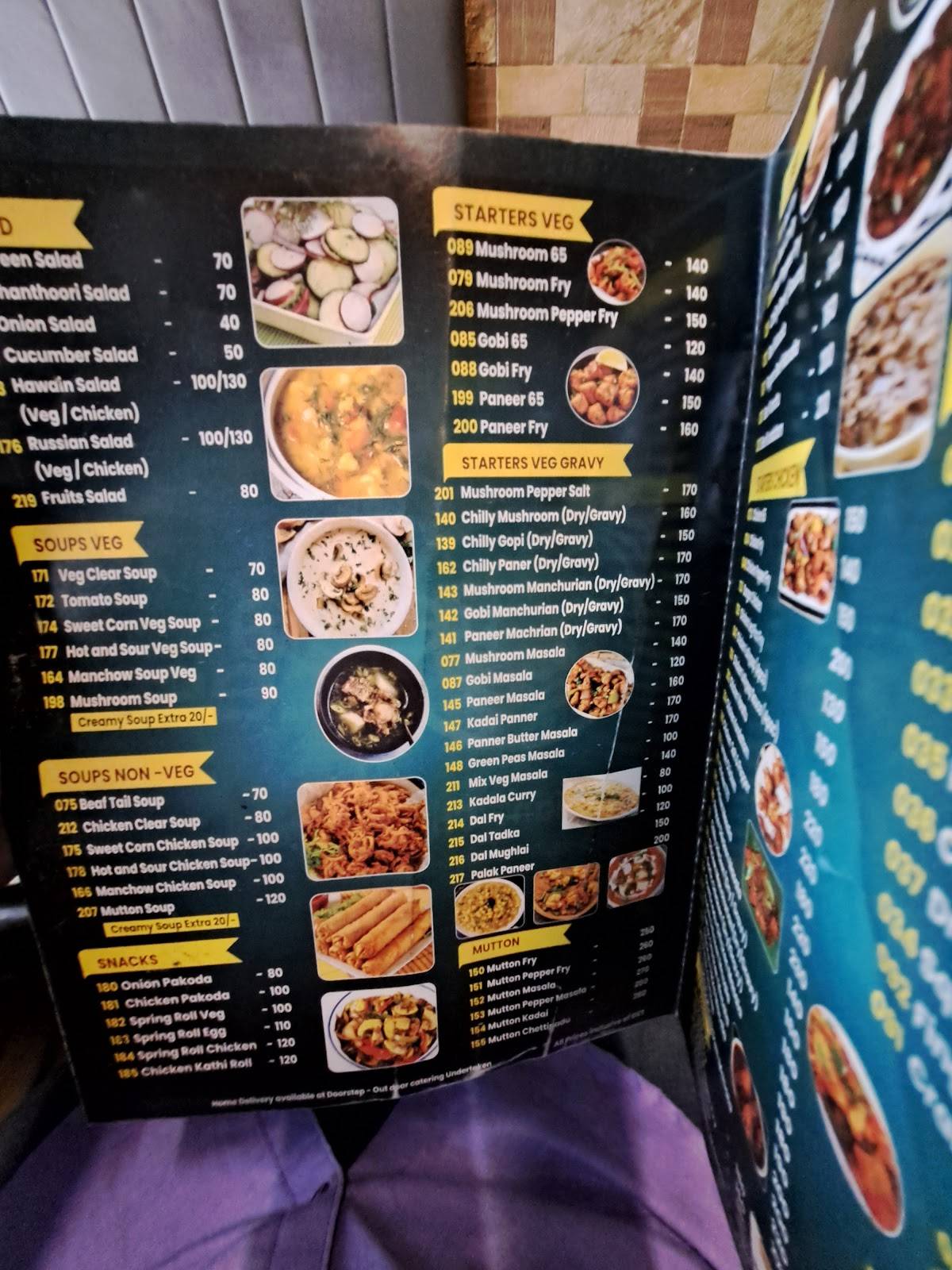 Menu at Kerala Mess, Tiruchirappalli, D 99