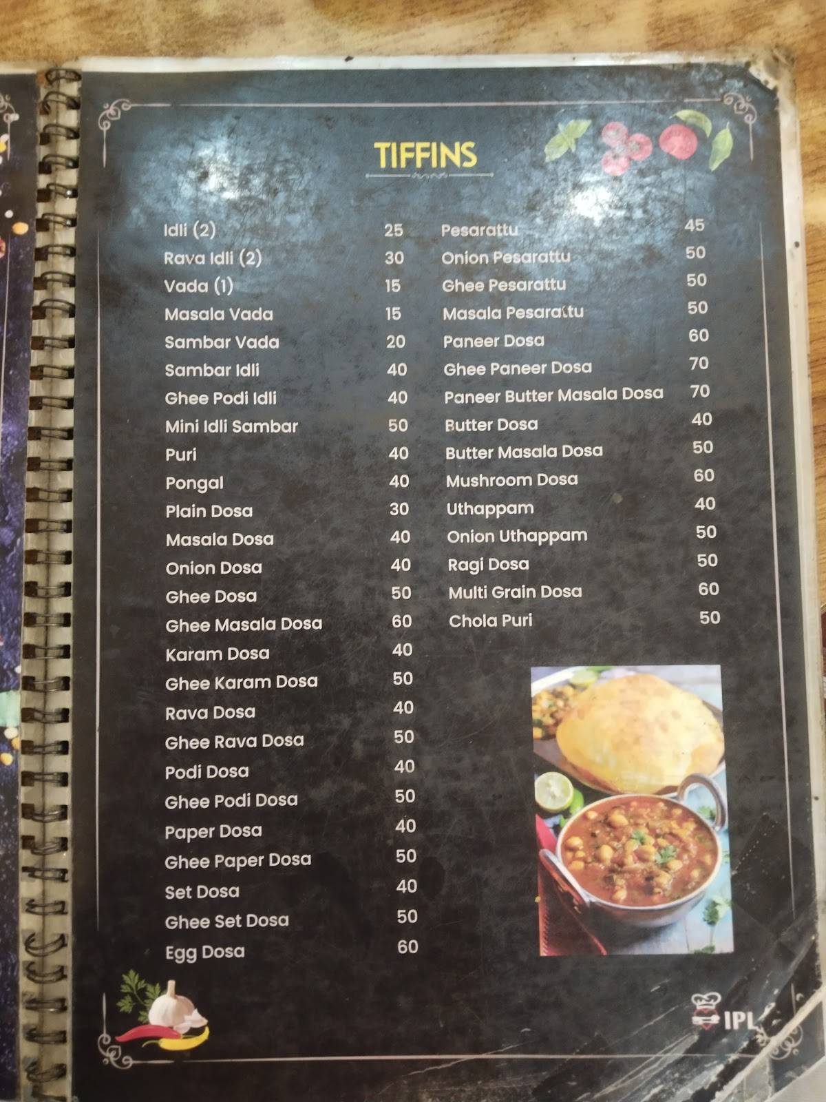 Menu at IPL Food Court, Tirupati, 19-12