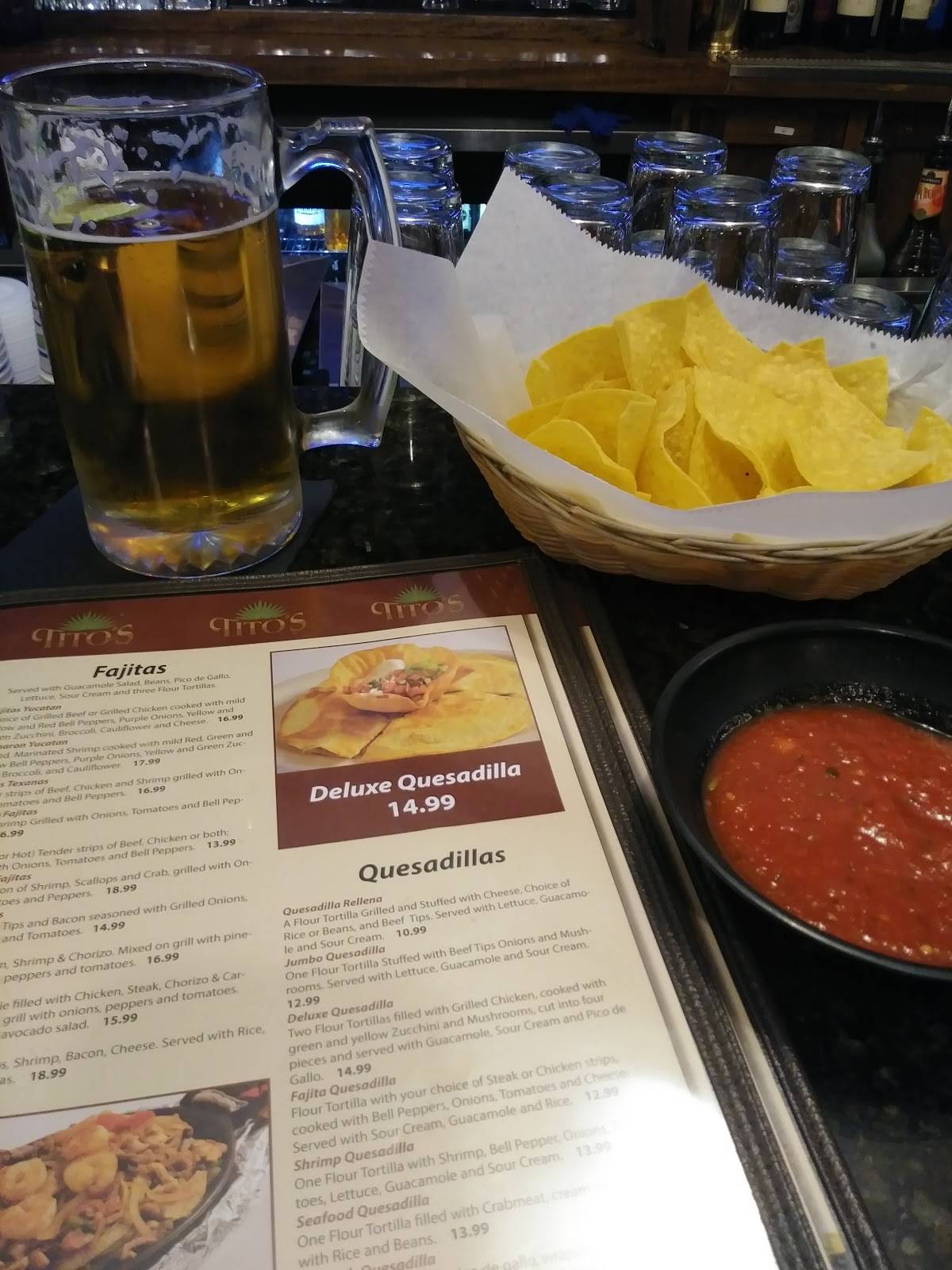 Menu at Tito's Mexican Bar & Grill, Pittsfield
