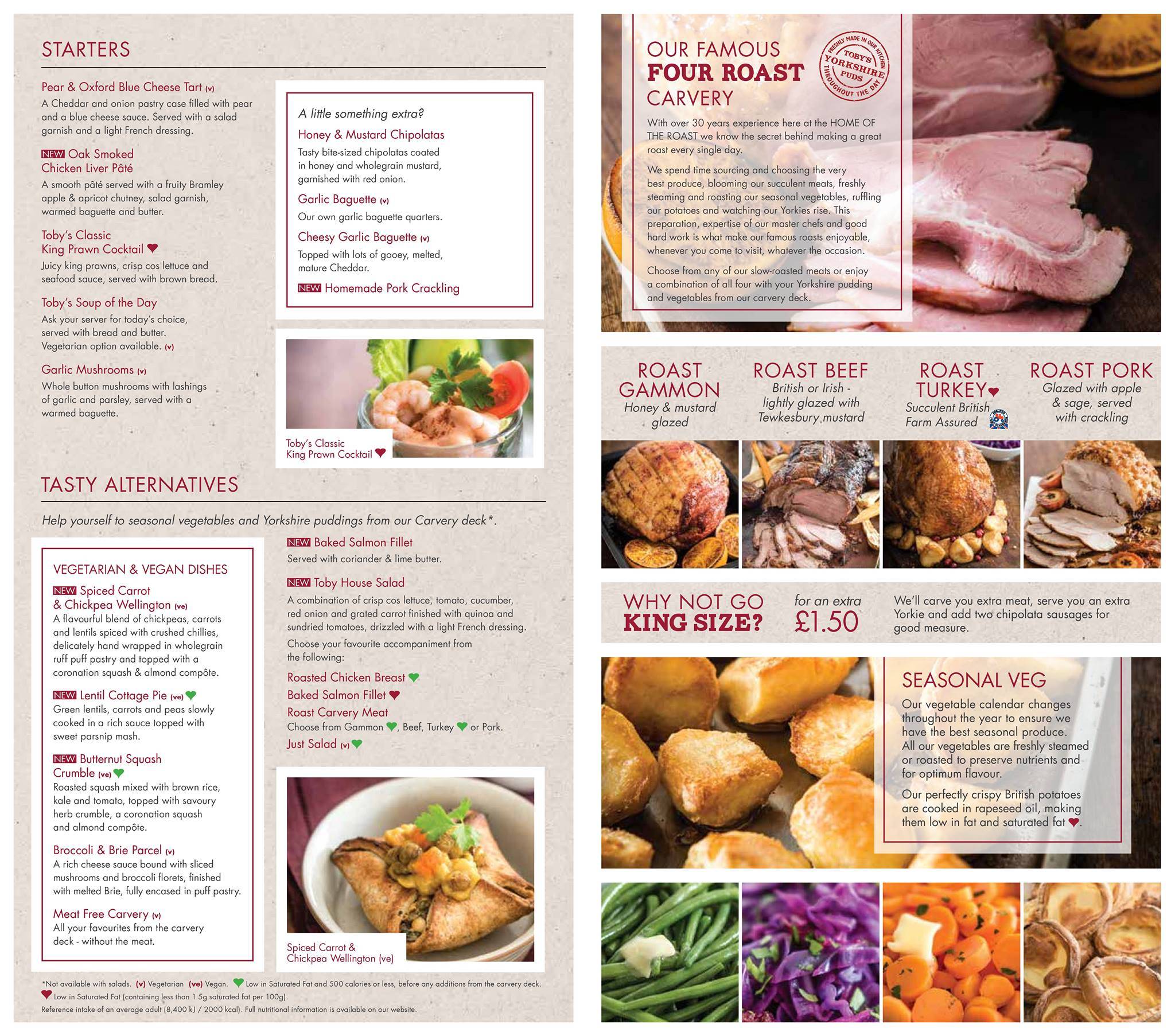 Menu at Toby Carvery Parkhead pub & bar, Sheffield, 345 Ecclesall Rd S